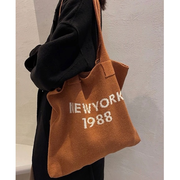 Bags | Eye Catching Brown Crochet Tote Bag | Poshmark